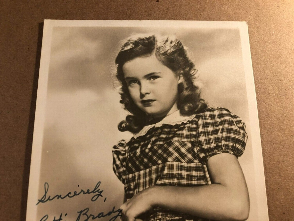 Patty Brady Very Rare Early Autographed Photo 40s Child Star Gasoline ...