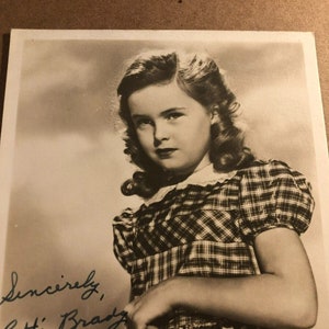 Patty Brady Very Rare Early Autographed Photo 40s Child Star Gasoline ...
