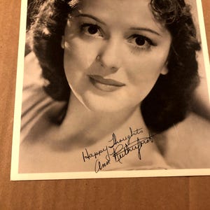 Anne Rutherford Excellent Rare Early Autographed 7/9 Photo 40s GWTW ...