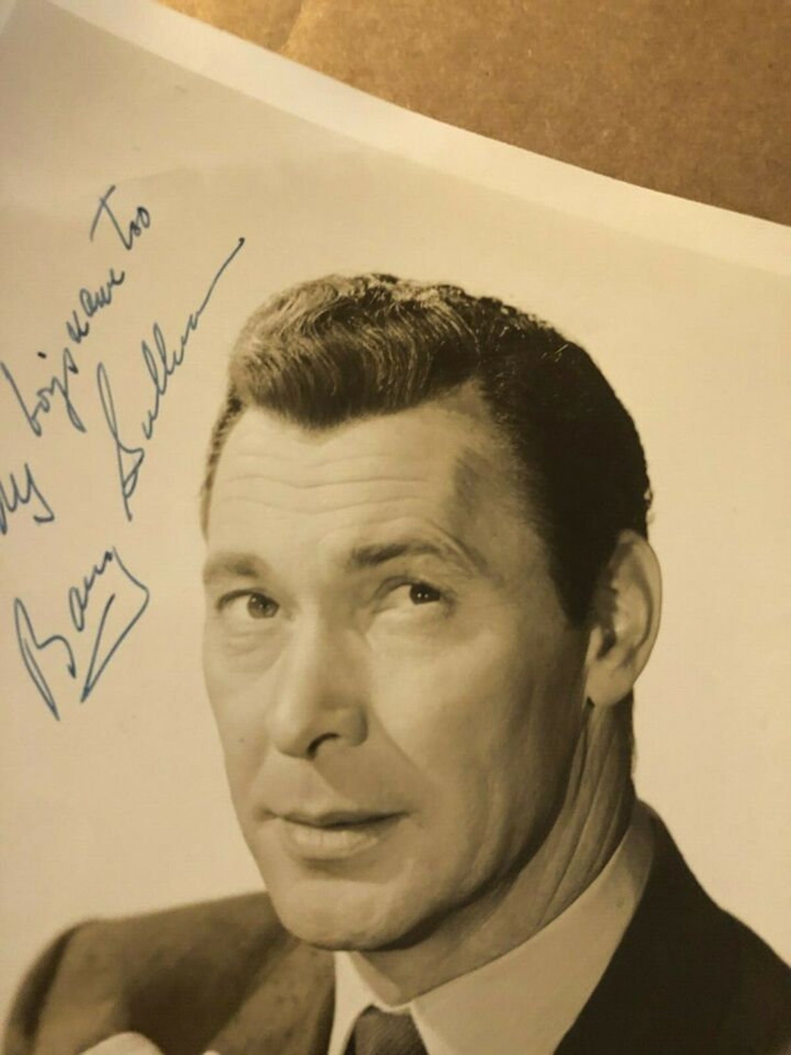 Barry Sullivan Rare Very Early Vintage Original Autographed 8/10 Photo ...