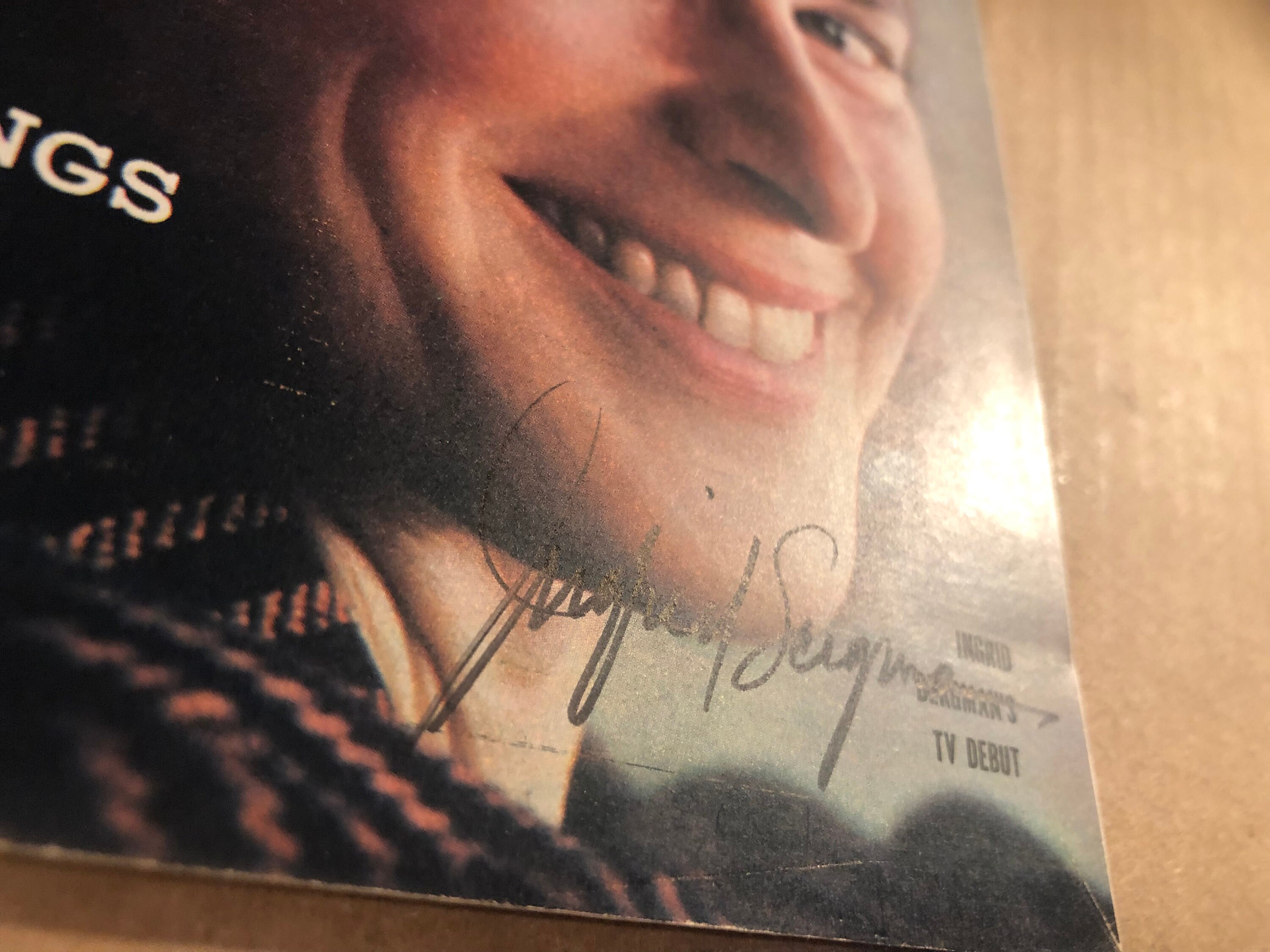 Ingrid Bergman Rare Original Autographed 1959 TV Guide Casablanca ...