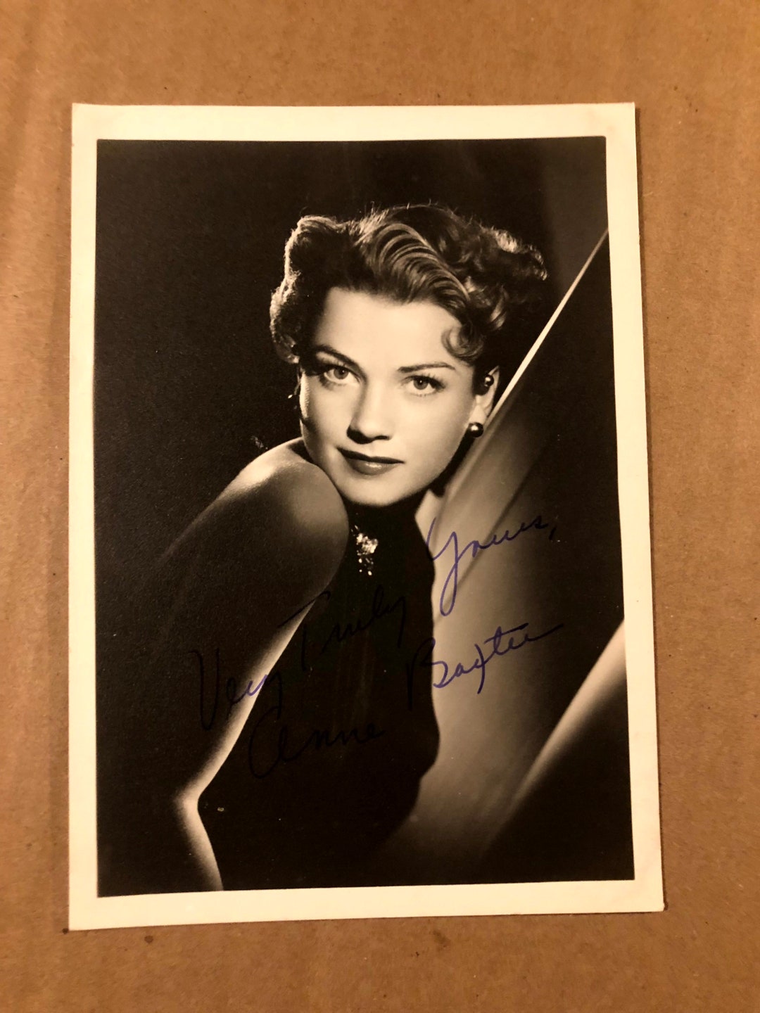 Anne Baxter Beautiful Rare Very Early Autographed Photo '50 Year of All ...