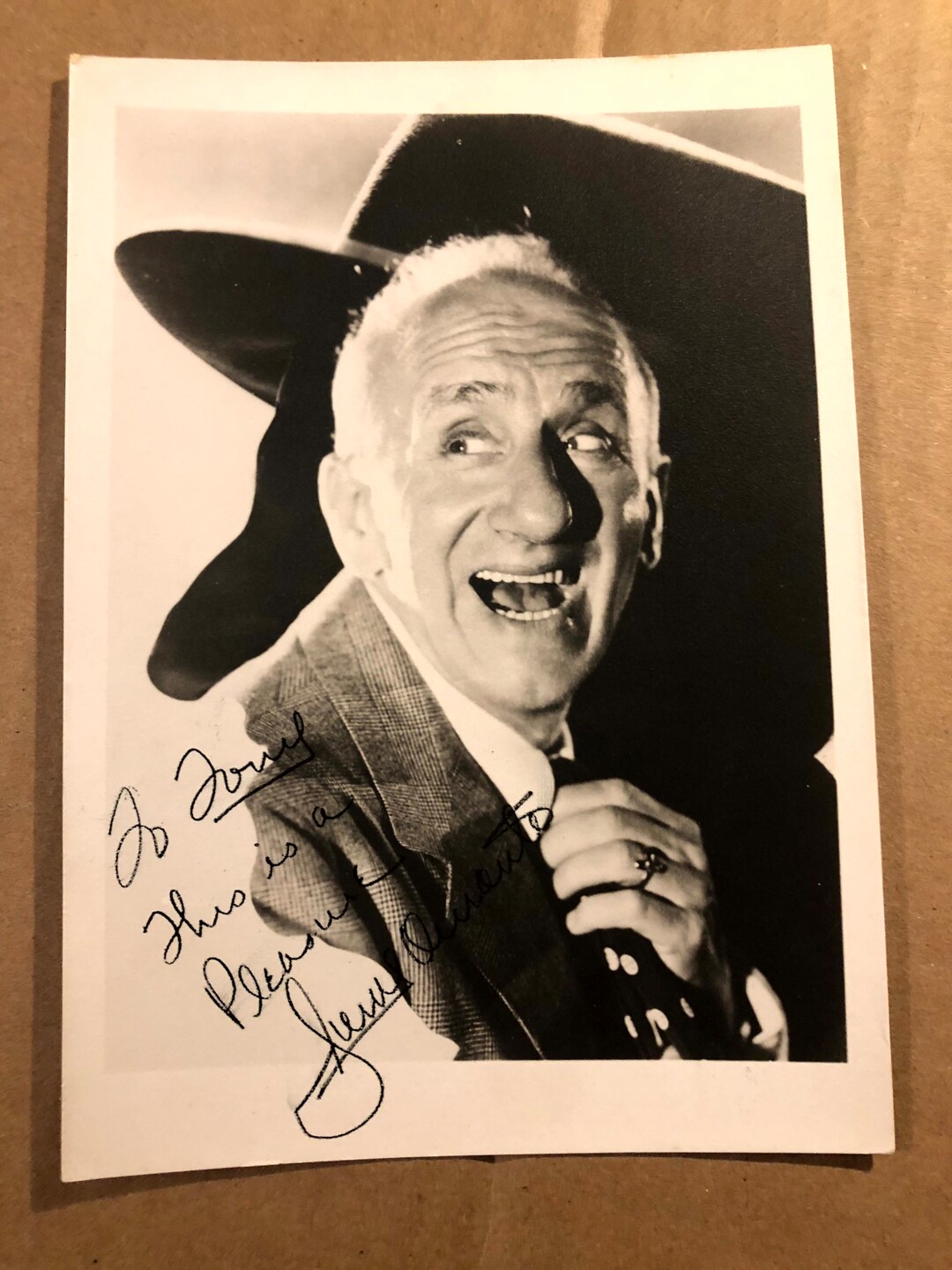 Jimmy Durante Rare Autographed Photo 50s Great Rupert, Mad Mad World - Etsy
