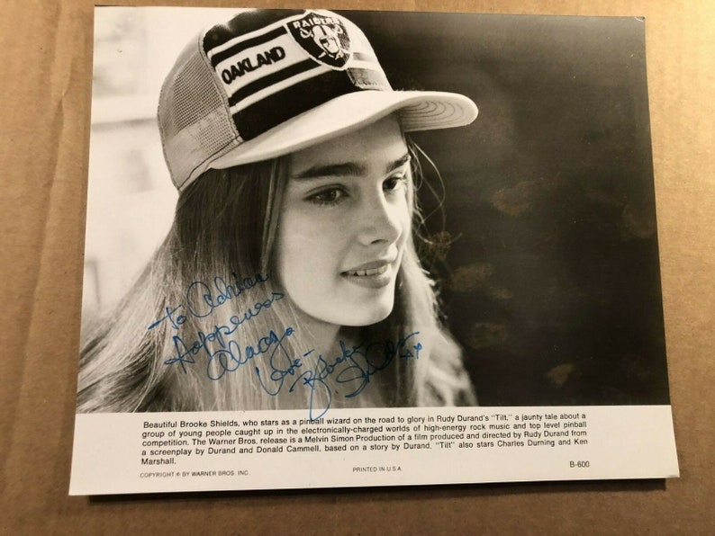 Brooke Shields Very Rare Very Early Autographed 8/10 Photo 1979 Tilt ...