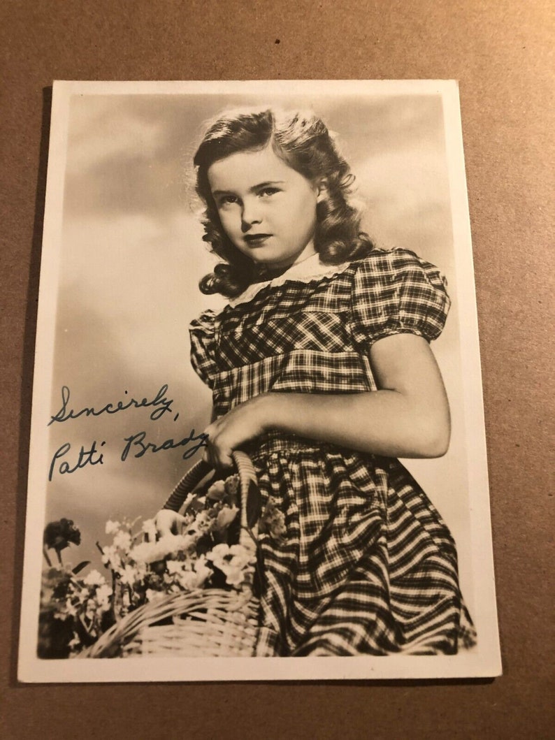 Patty Brady Very Rare Early Autographed Photo 40s Child Star Gasoline ...