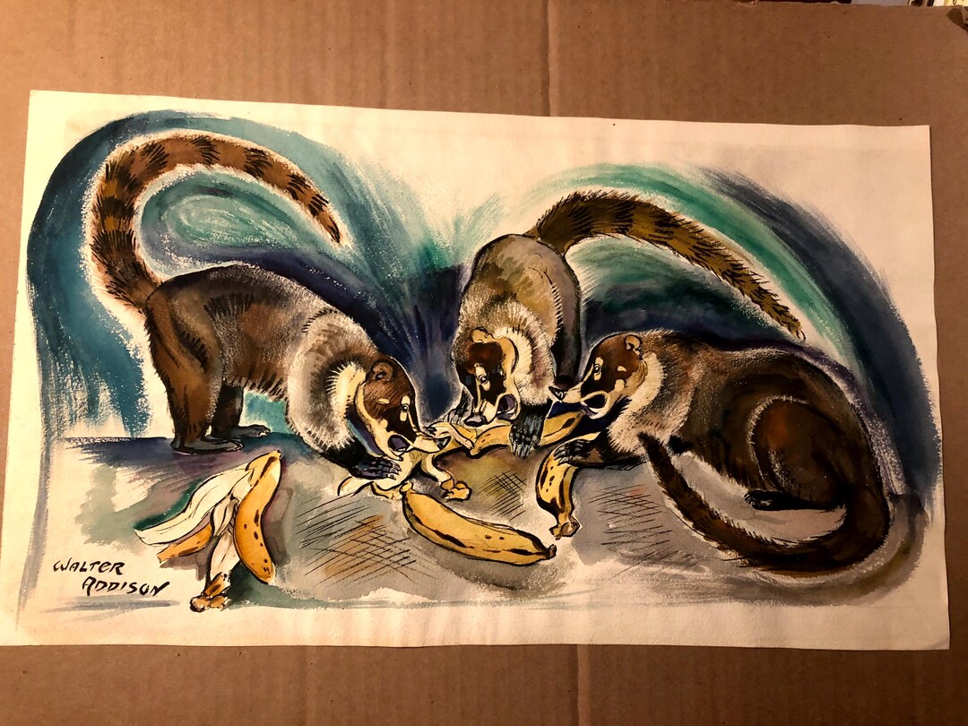 Walter Addison Wonderful Original Signed Illustration Art Painting ...