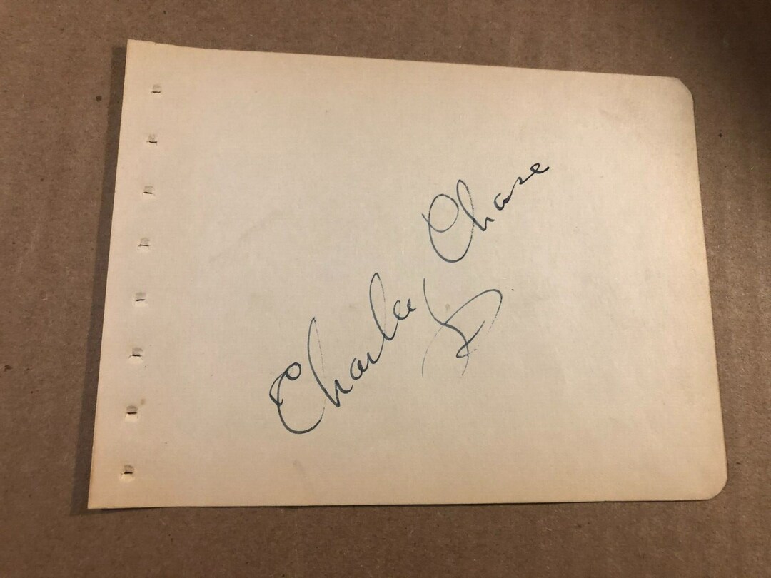 Charlie Chase Extremely Rare Early Autographed Page 30s - Etsy