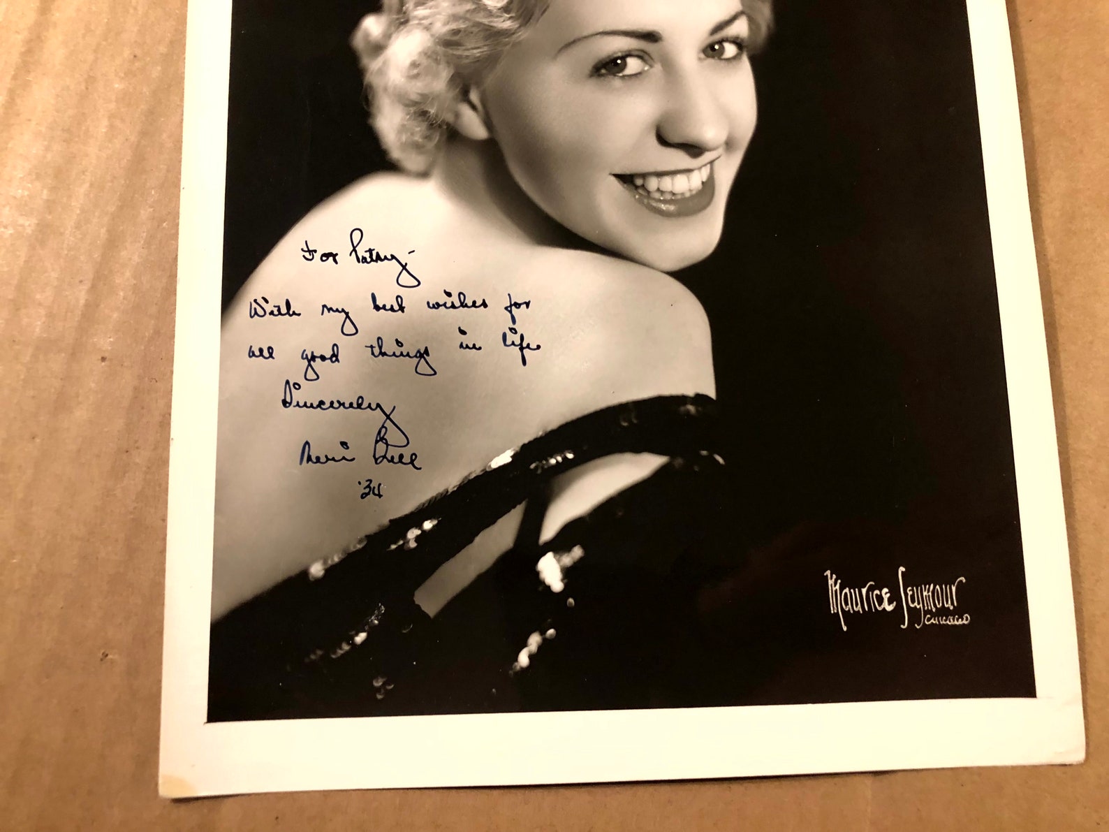 Meri Bell Terrific Very Rare Very Early Autographed 8/10 Photo '34 ...