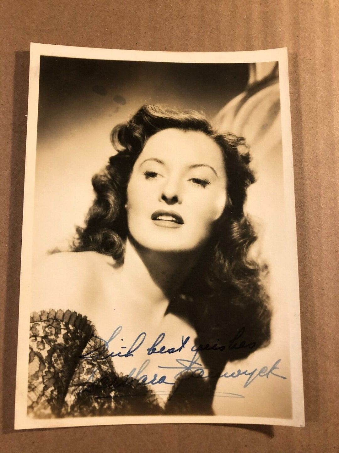 Barbara Stanwyck Rare Very Early Original Autographed Photo 40s Double ...