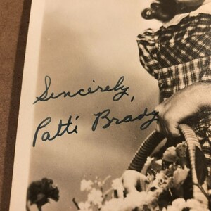 Patty Brady Very Rare Early Autographed Photo 40s Child Star Gasoline ...