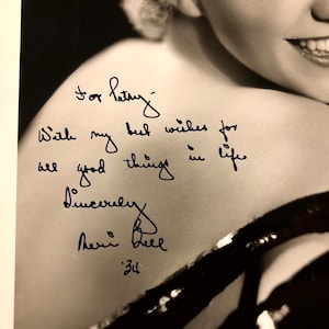 Meri Bell Terrific Very Rare Very Early Autographed 8/10 Photo '34 ...