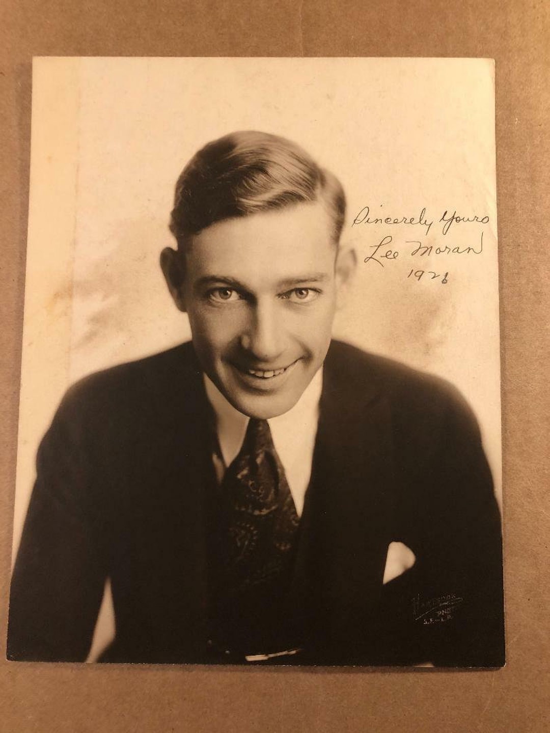 Lee Moran Very Rare Very Early Vintage Original Autographed 8/10 Photo ...
