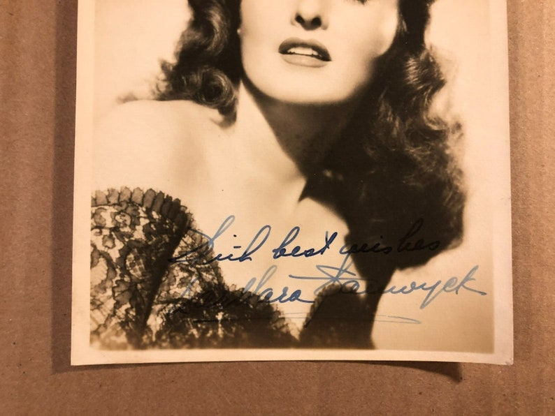 Barbara Stanwyck Rare Very Early Original Autographed Photo 40s Double ...