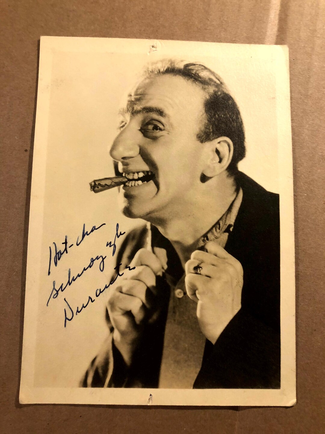 Jimmy Durante Rare Autographed Photo '35 Great Rupert, Mad Mad World - Etsy