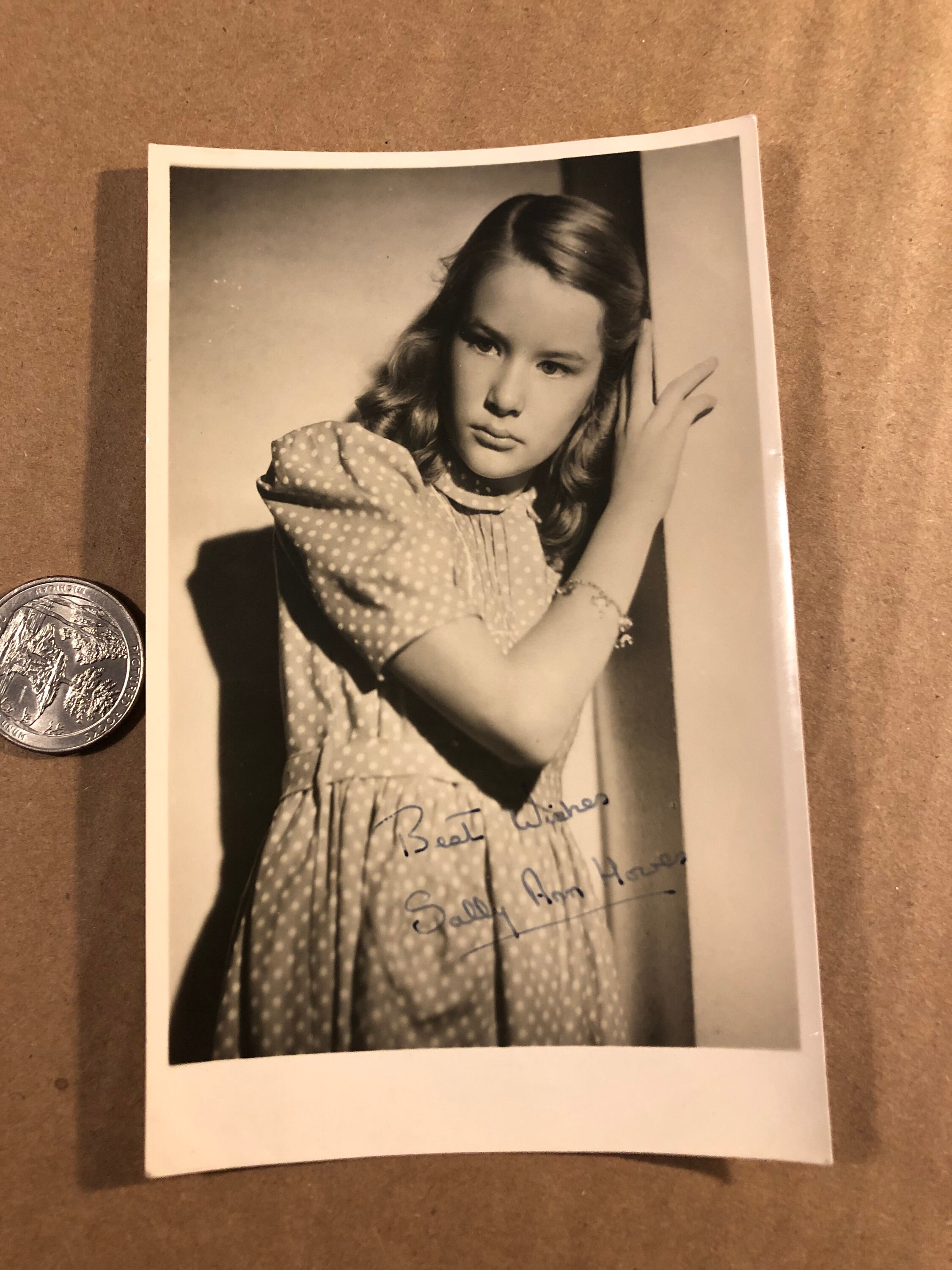 Sally Ann Howes Rare Very Early Autographed Photo as Child Star 40s ...