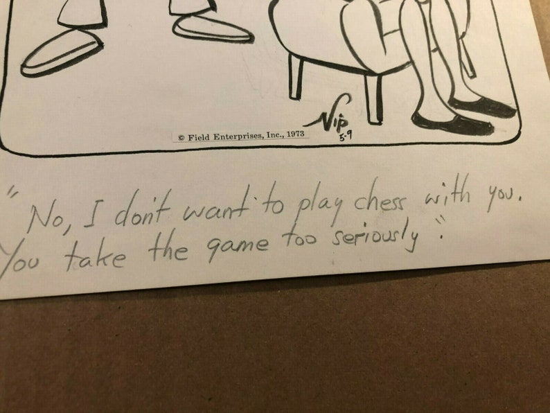 Rare Original Signed Published Comic Art VIP Virgil Partch Chess ...