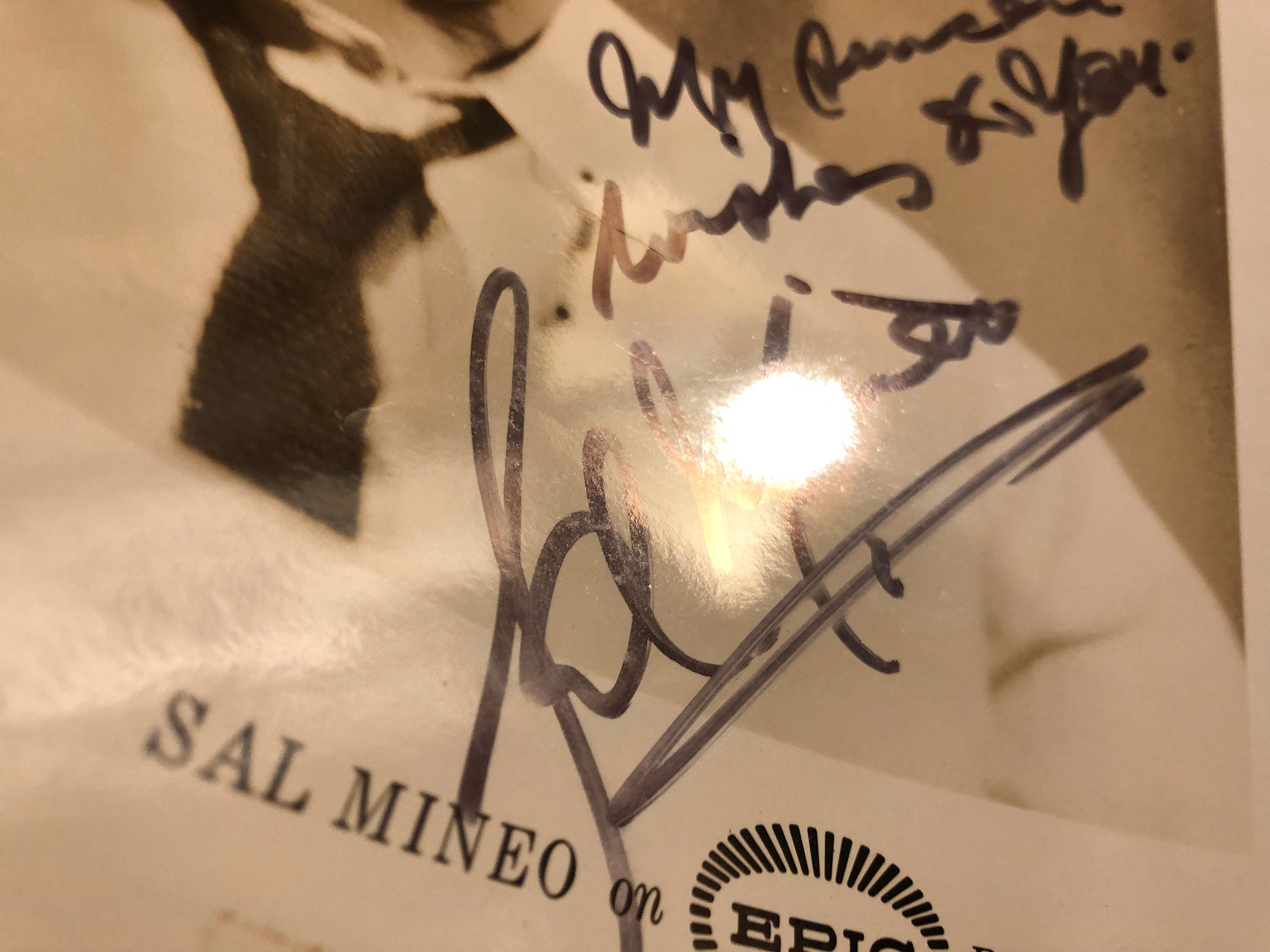 Sal Mineo Extremely Rare Very Early Autographed 8/10 Photo Late 50s ...