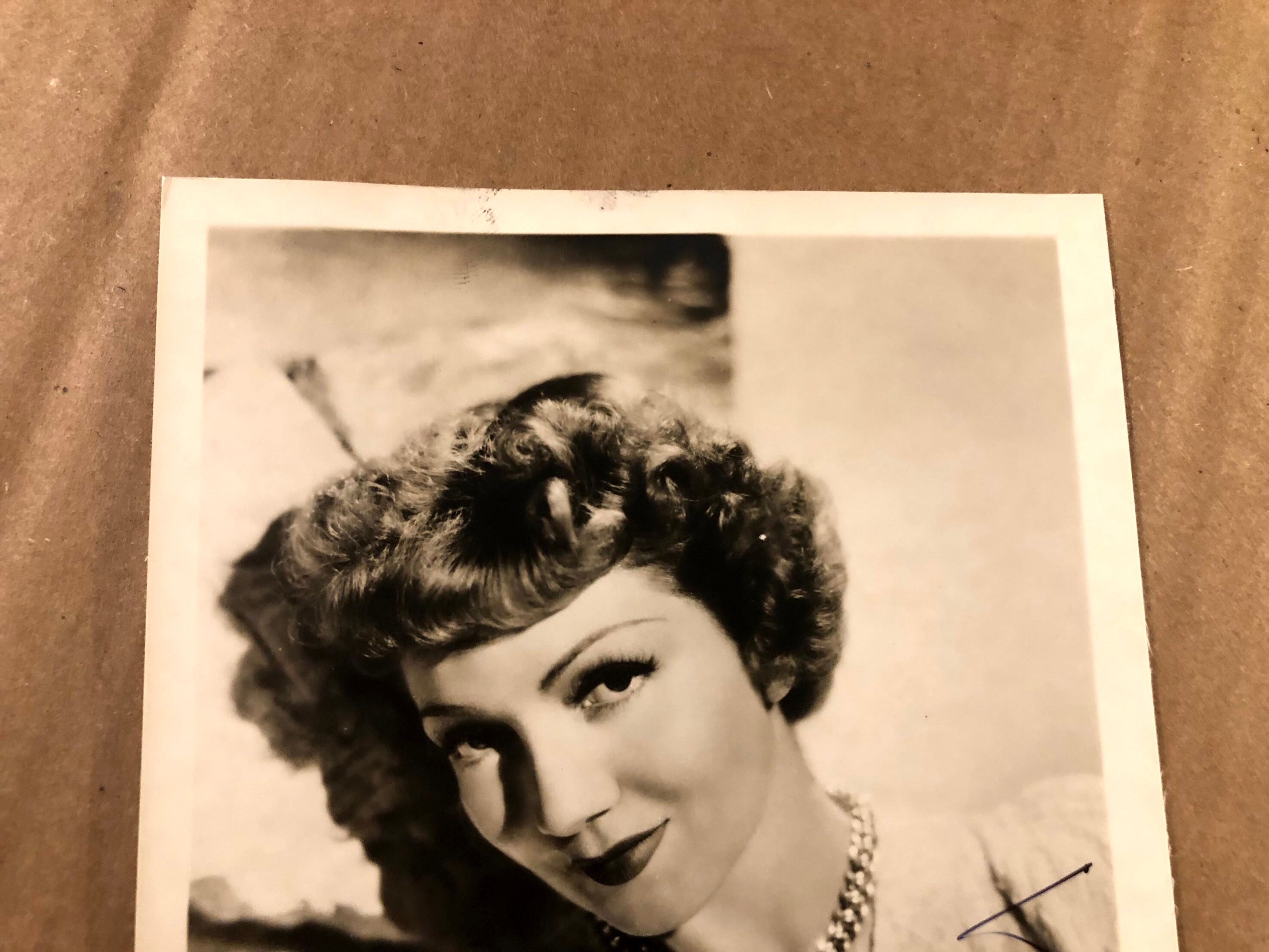 Claudette Colbert Rare Very Early Original Autographed Photo - Etsy
