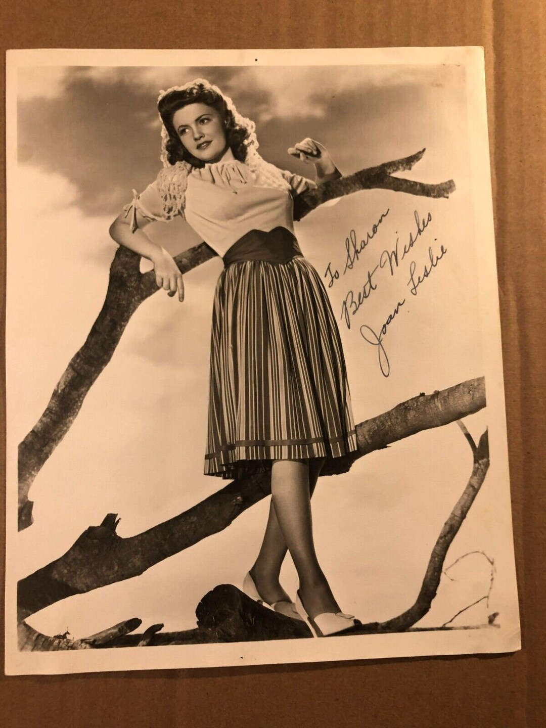Joan Leslie Rare Very Early Vintage Autographed 8/10 Photo 40s Sergeant ...