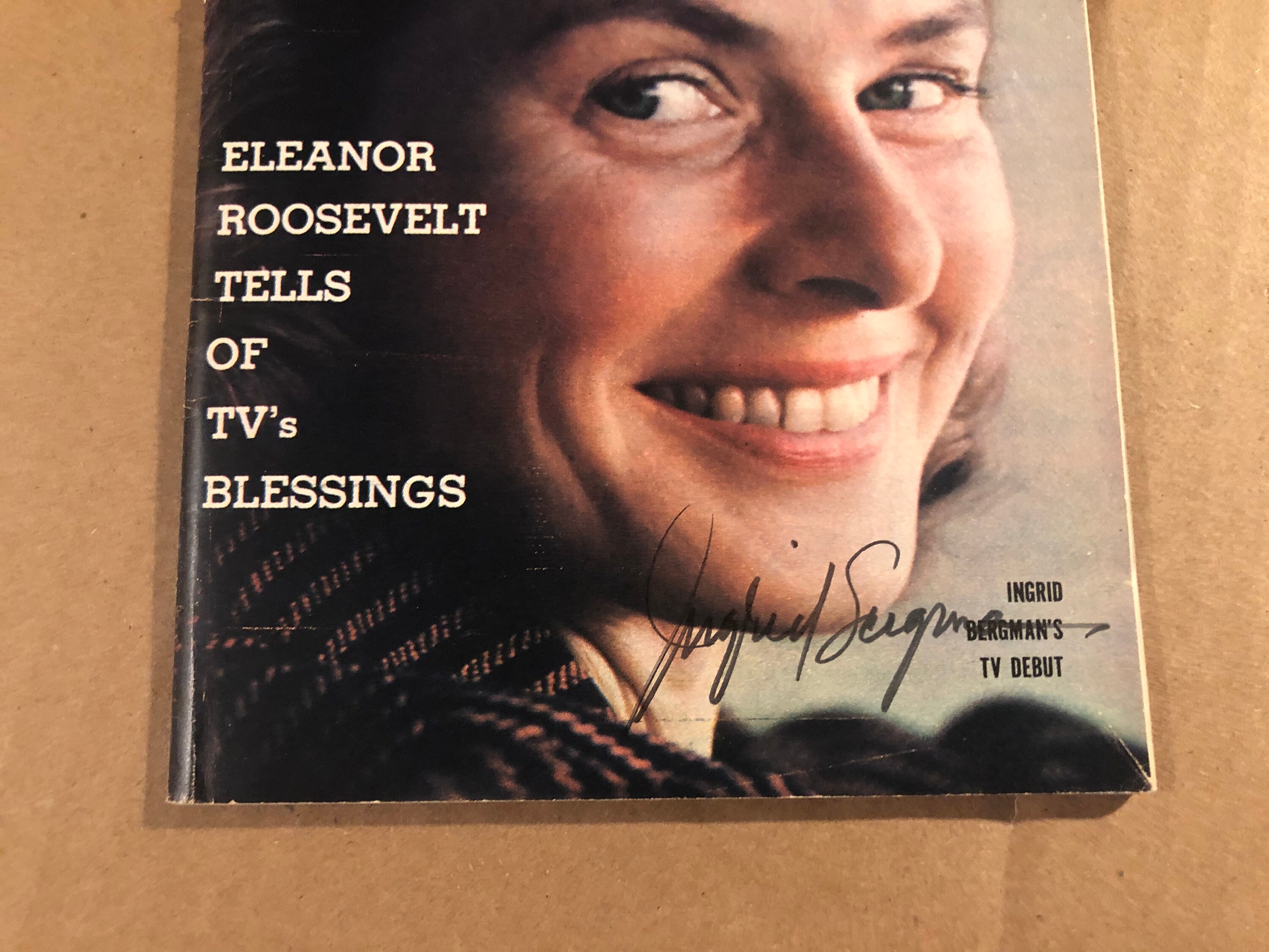 Ingrid Bergman Rare Original Autographed 1959 TV Guide Casablanca ...