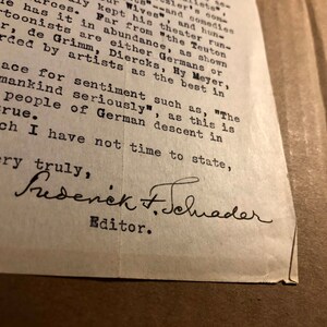 Frederick Schrader Rare Very Autographed Letter Dramatic Mirror '15 Grt ...
