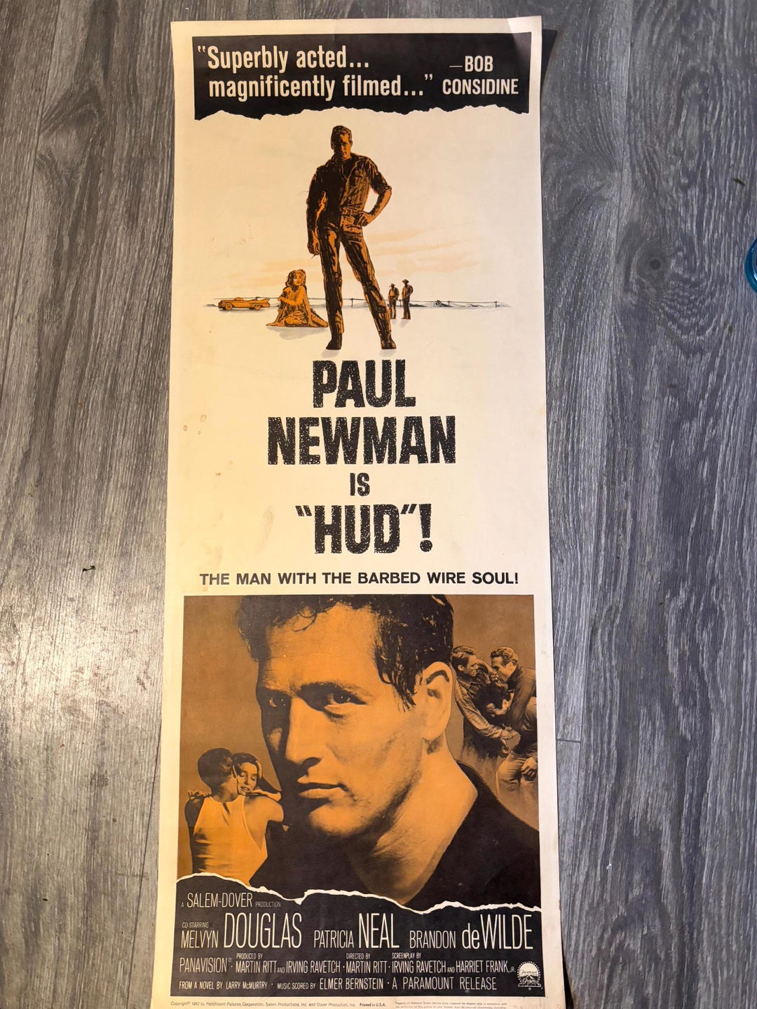 Hud Original 1963 US Insert Poster Paul Newman, Patricia Neal, Dir ...