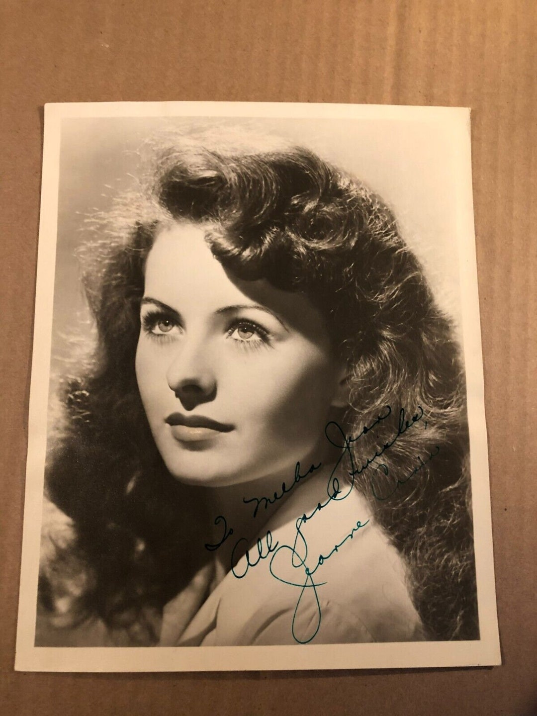 Jeanne Crain Stunning Rare Very Early Autographed 8/10 Photo 40s Pinky ...