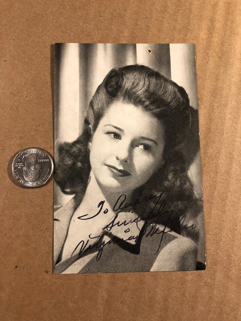 Virginia Weidler Very Rare Early Autographed Photo 40s Philadelphia ...