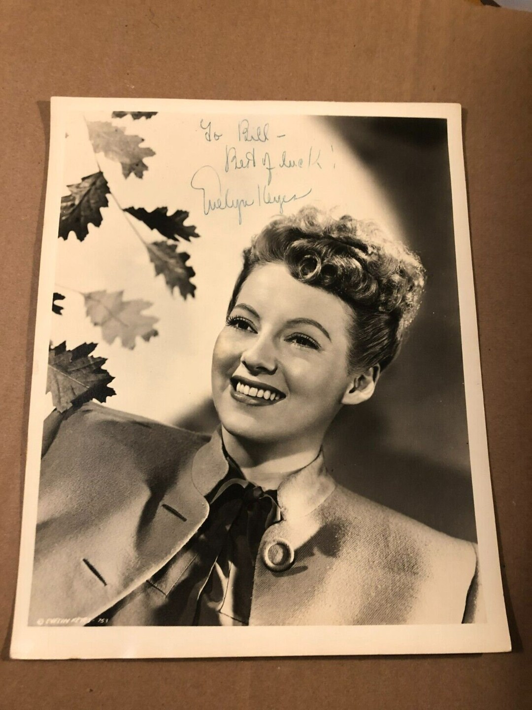 Evelyn Keyes Rare Early Autographed 8/10 Photo 40s GWTW the Prowler 7 ...