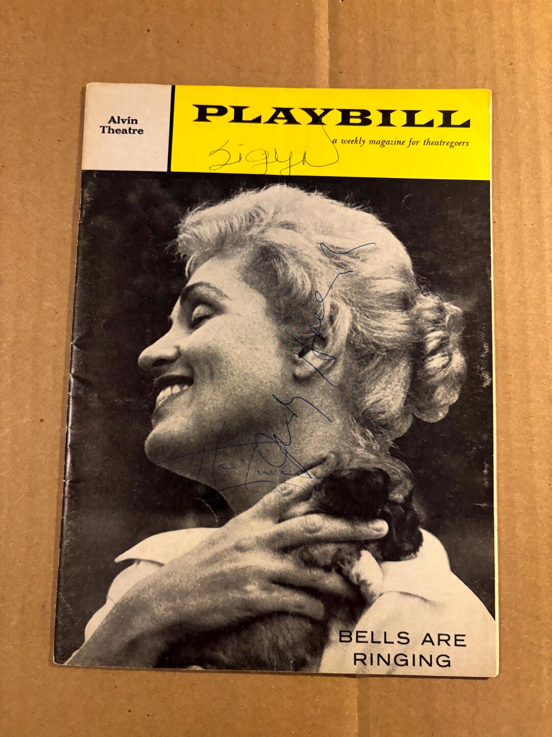 Judy Holiday Rare Autographed Playbill Born Yesterday Bells Are Ringing ...
