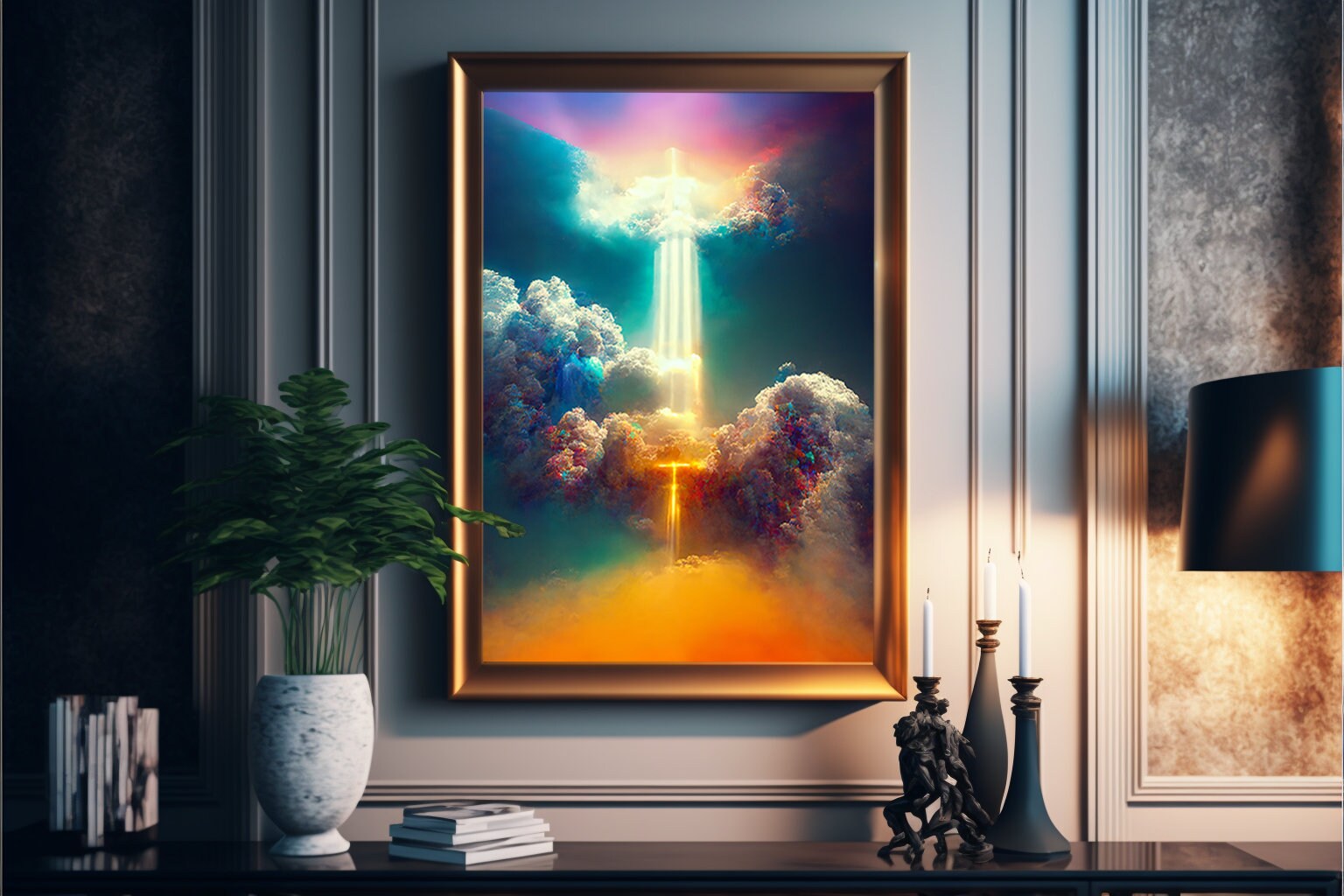 Spiritual Poster of ''world of Colors'' an Artistic Behavior Religious ...
