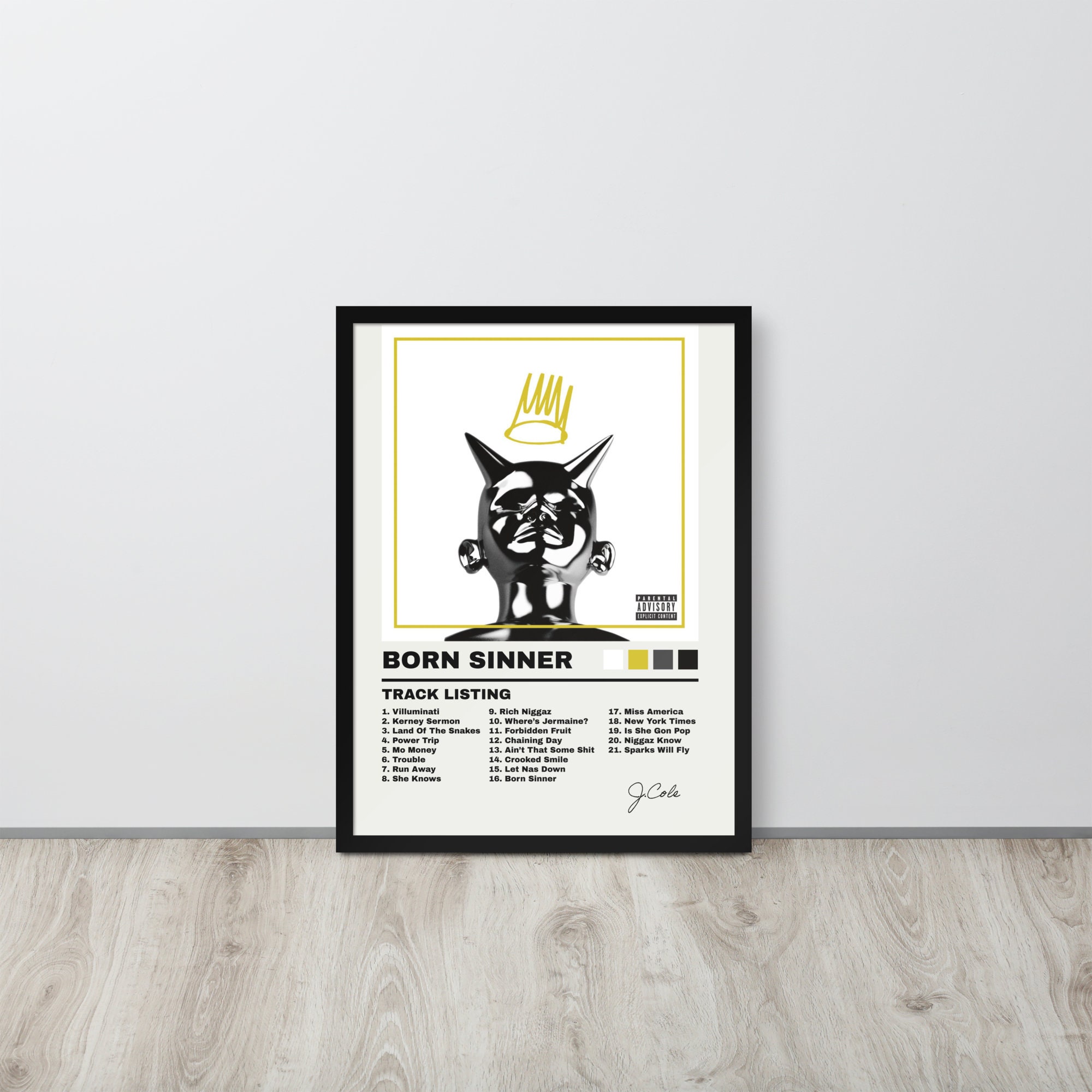 J.cole Born Sinner Poster, Music, Trendy Wall Art *DIGITAL DOWNLOAD* - Etsy