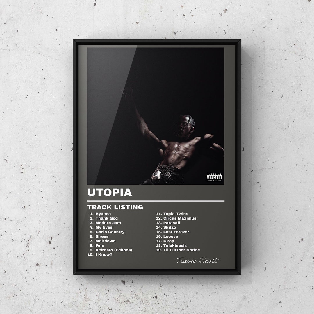 Travis Scott Utopia Poster, Music, Trendy Wall Art *DIGITAL DOWNLOAD ...
