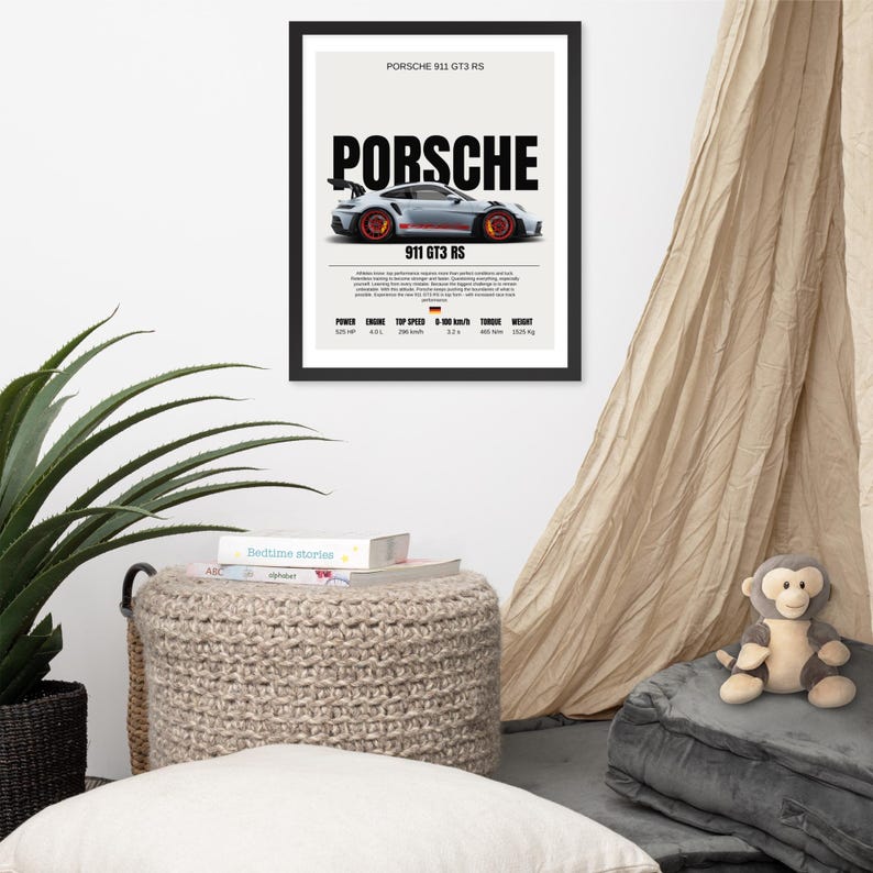 Porsche 911 GT3 RS Poster, Car, Trendy Wall Art *DIGITAL DOWNLOAD* - Etsy