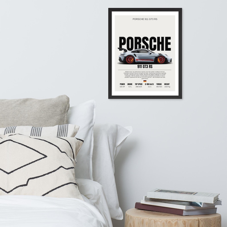 Porsche 911 GT3 RS Poster, Car, Trendy Wall Art *DIGITAL DOWNLOAD* - Etsy