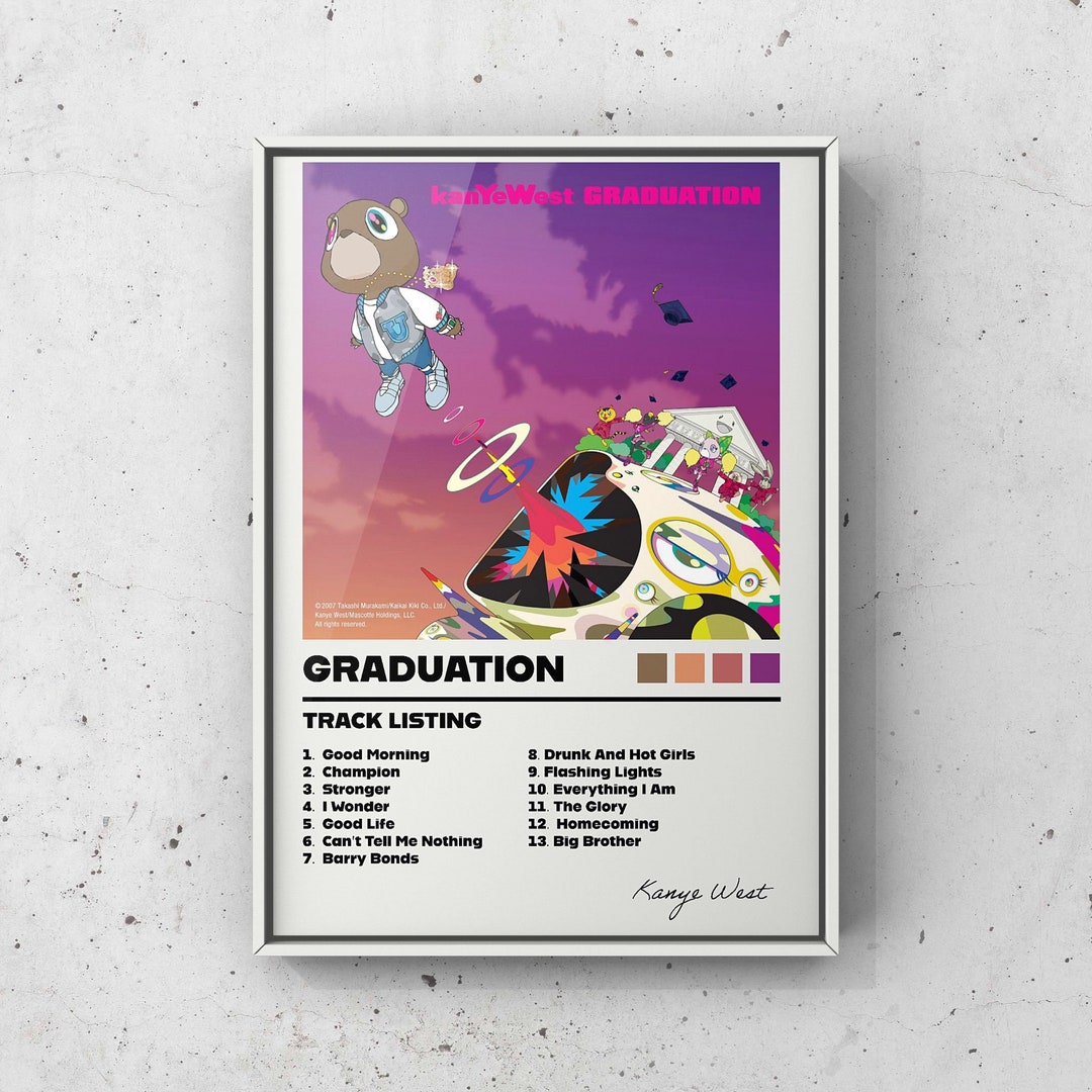 Kanye West Graduation Poster, Music, Trendy Wall Art *DIGITAL DOWNLOAD ...