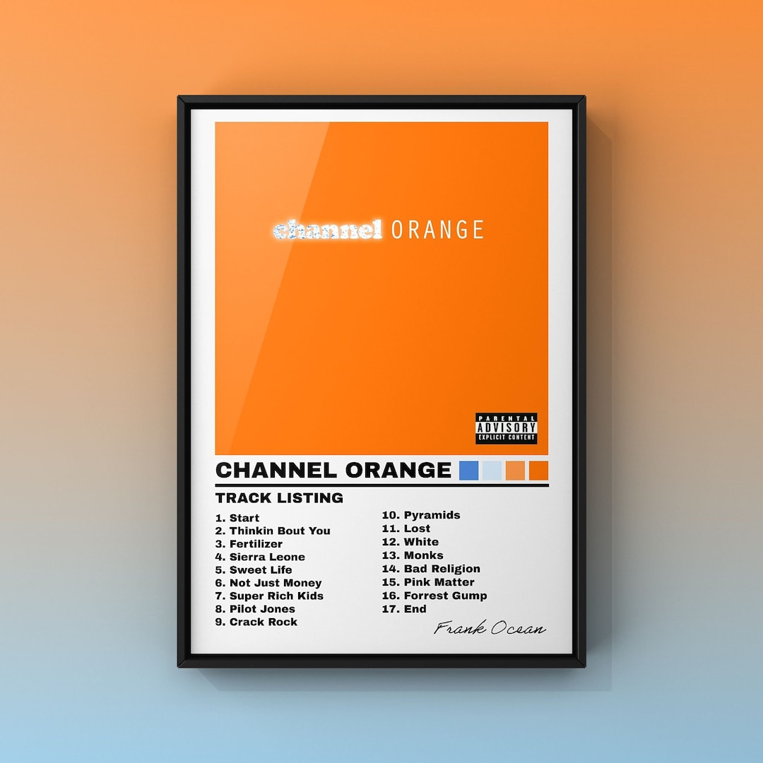 Frank Ocean Channel Orange Poster, Music, Trendy Wall Art *DIGITAL ...