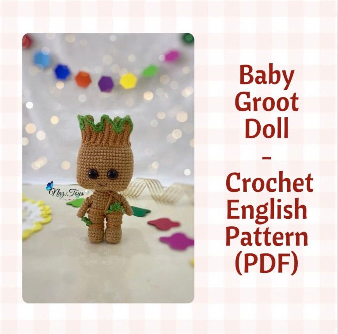 Amigurumi Crochet Baby Groot Pattern English Pdf, Funko Groot, Funko ...
