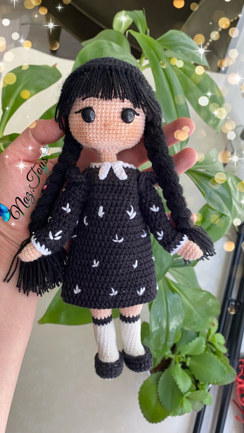Amigurumi Wednesday Doll English Pattern, Crochet, Amigurumi Crochet ...