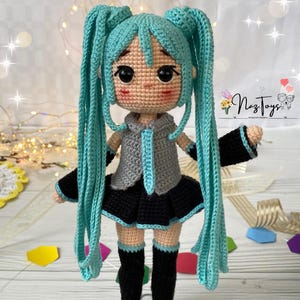 Amigurumi Hatsune Miku Crochet Doll Pattern (PDF) - Etsy