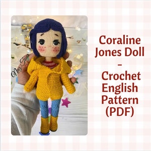 Amigurumi Crochet Coraline Doll Pattern English Pdf, Amigurumi Coraline Jones Doll, Crochet ...