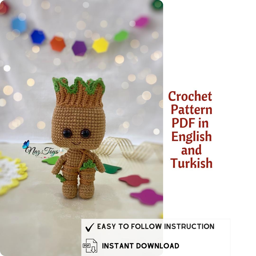 Baby Groot Crochet Pattern: Treeman Doll (english PDF) - Etsy