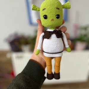 Shrek Doll, Crochet Shrek, Amigurumi Shrek, Movie Character Pattern ...