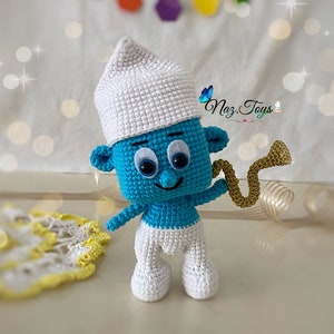 Smurf Pattern, Crochet Smurf Pattern, English Pdf, Blue Gnome Crochet ...