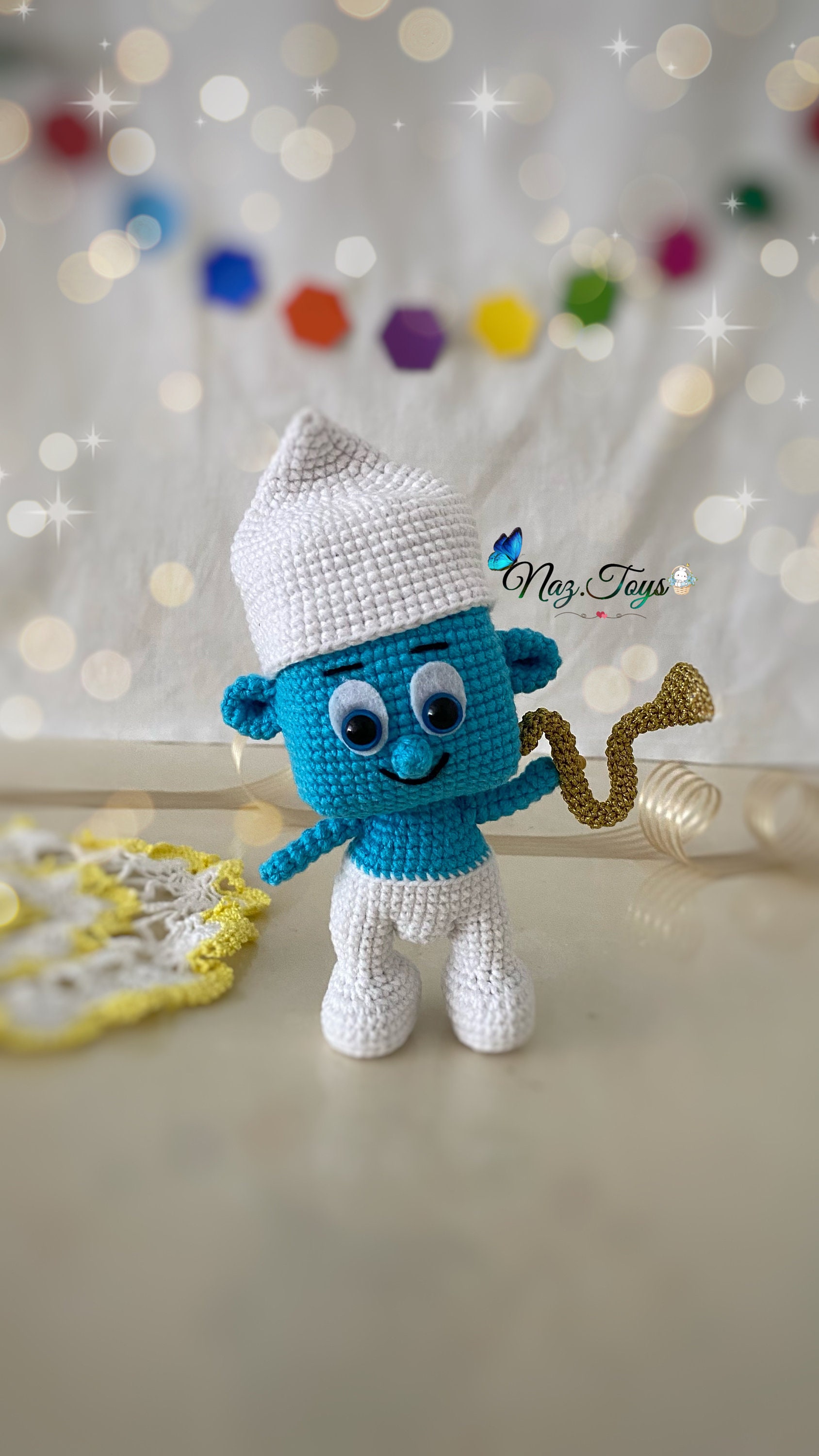 Smurf Crochet Pattern: Amigurumi Blue Gnome (english PDF) - Etsy