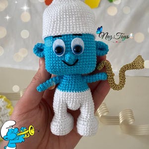 Smurf Pattern, Crochet Smurf Pattern, English Pdf, Blue Gnome Crochet ...
