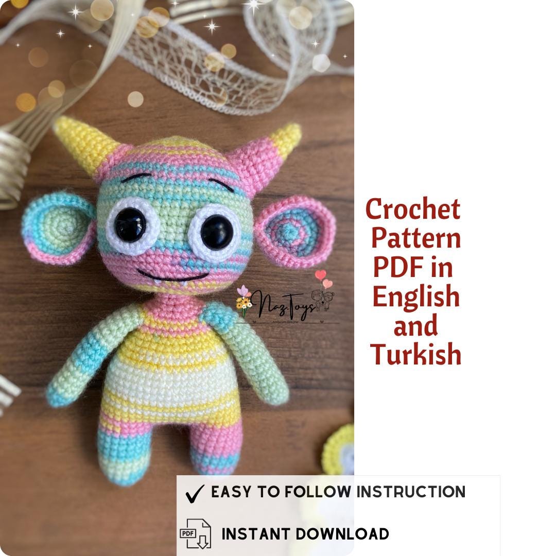 Monster Crochet Doll Pattern: Amigurumi Alien (english PDF) - Etsy