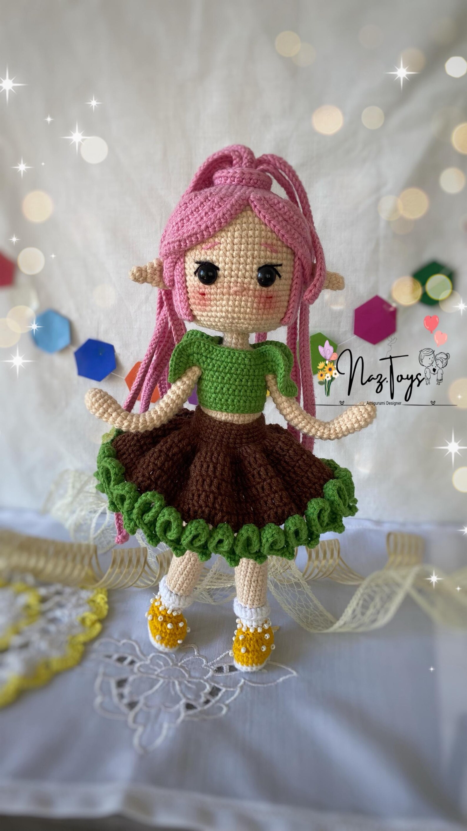 Amigurumi Crochet Elf Emily Pattern English Pdf, Amigurumi Elf Doll ...