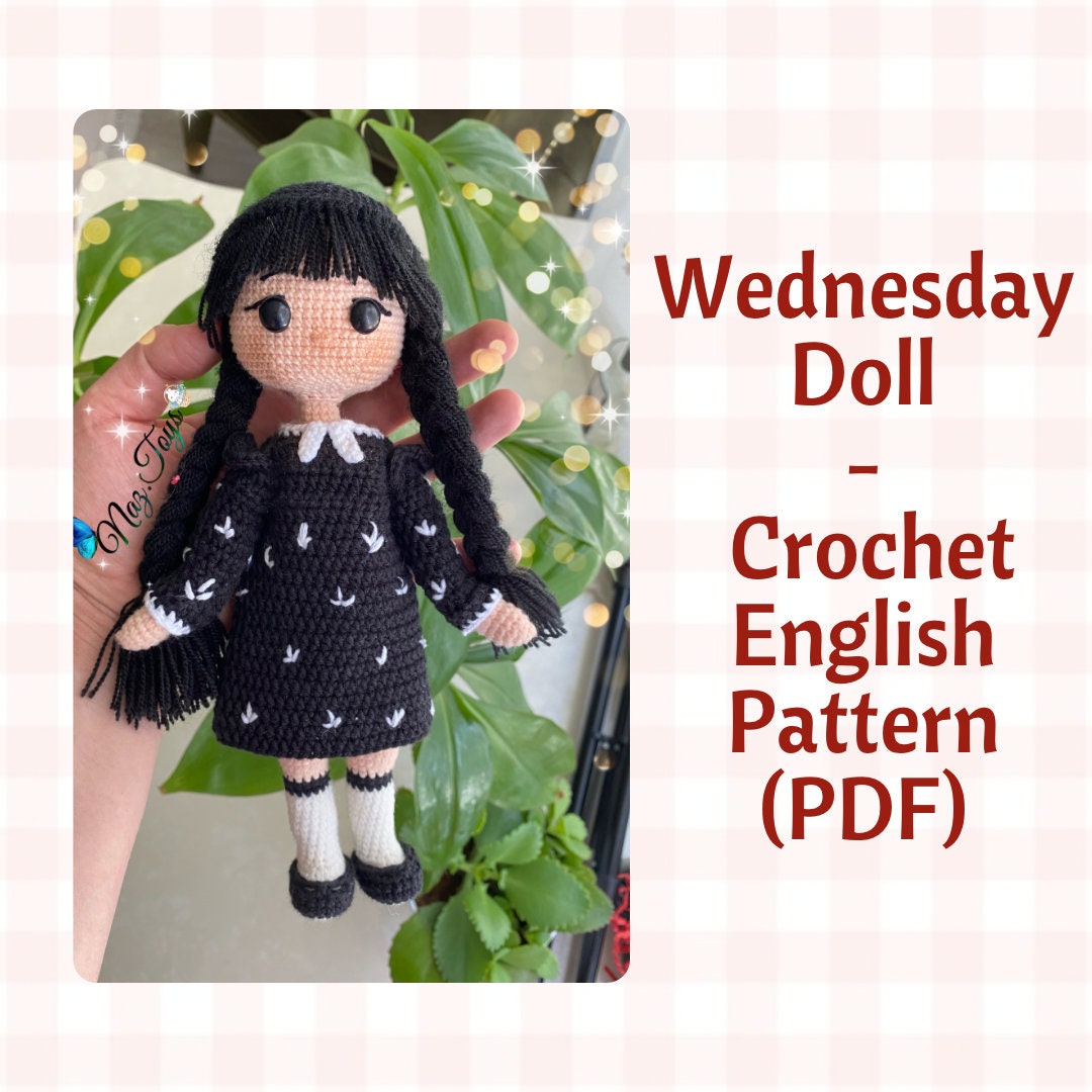 Amigurumi Wednesday Doll English Pattern, Crochet, Amigurumi Crochet ...