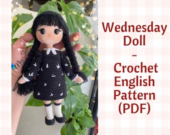 Wednesday Doll Crochet Pattern PDF Amigurumi - Etsy